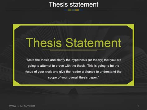 Thesis Statement Ppt PowerPoint Presentation Pictures Design Ideas