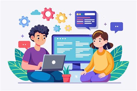 Two Individuals Collaborating On A Coding Project In A Pair Programming