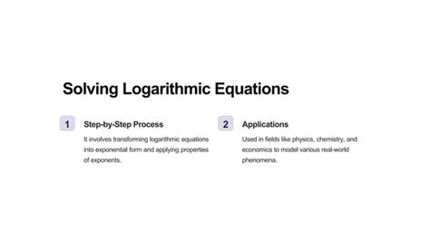 Introduction To Logarithm And Its Properties Ppt