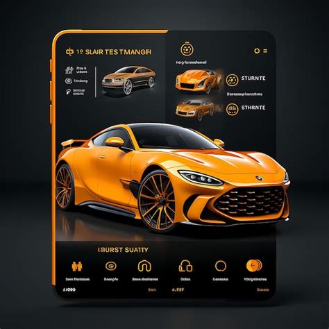 Premium Ai Image Mobile App Design Of Automotive Car Rental App