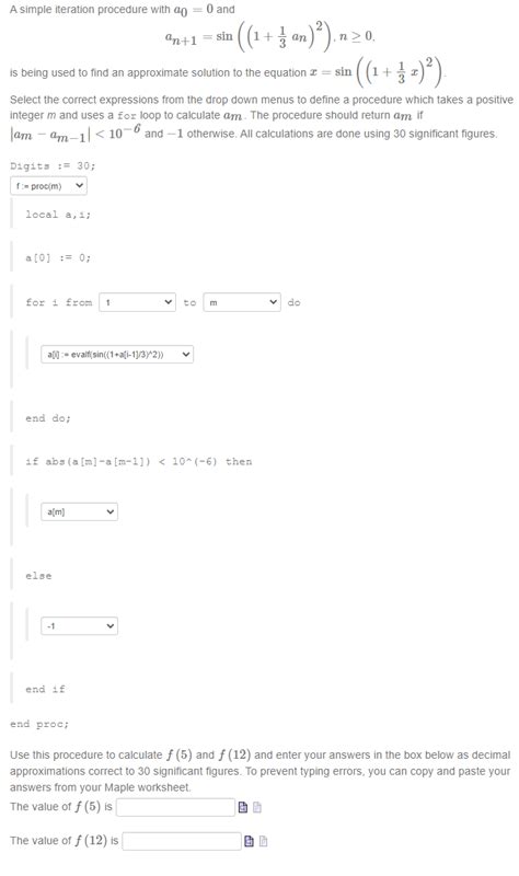 A Simple Iteration Procedure With Ao 0 And In1 Sin