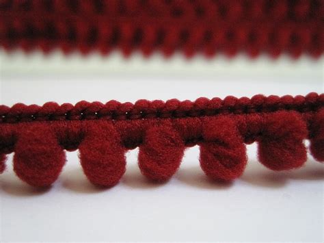 5 Yards Ruby Pom Pom Trim Pom Size 0 5 Cm Mini Pom Pom Etsy