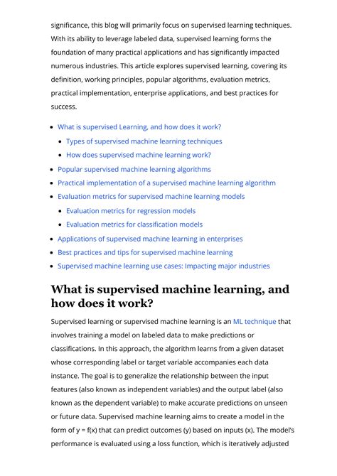 Supervised Learning Techniques And Applications Pdf Web Development