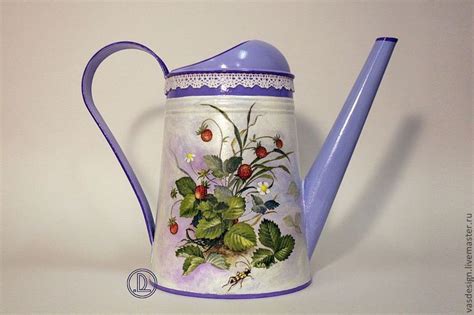 Лейки ручной работы Ярмарка Мастеров ручная работа Купить Лейка Земляники… Лейки Декупаж