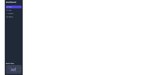 React Dashboard Sidebar Component With Tailwind