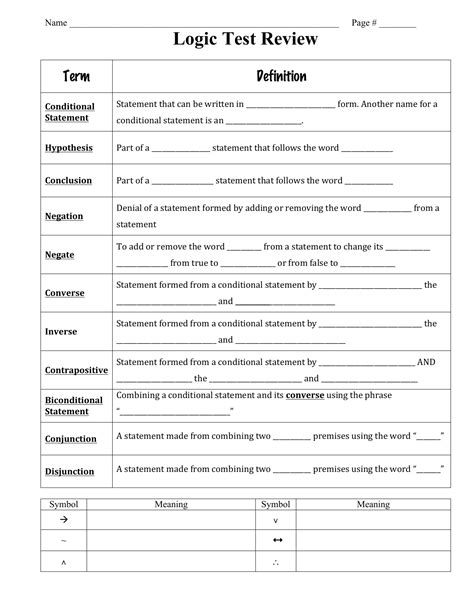 Logic Test Review Geometry