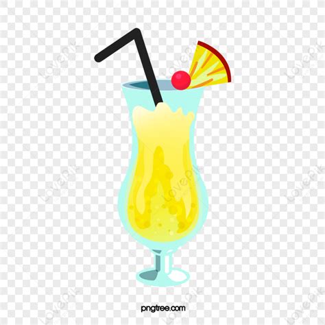파인애플 일러스트 칵테일과일과일 주스테일러 Png 일러스트 무료 다운로드 Lovepik