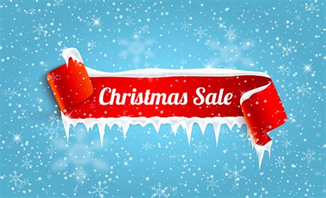 크리스마스 판매입니다 빨간색 새틴 리본 및 눈 프로 모션 포스터입니다 겨울에 대한 스톡 벡터 아트 및 기타 이미지 겨울 계절 광고 Istock