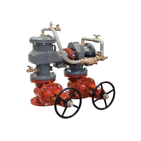 Febco 0124478 4 In Ductile Iron Double Check Detector Backflow Preventer Assembly