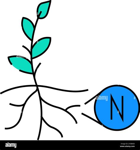 Nitrogen Fixation Environmental Icon Color Illustration Stock Vector