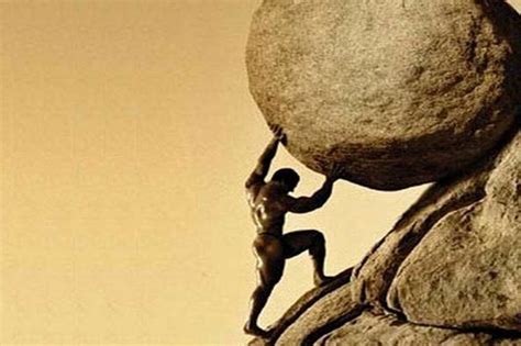 Create Comics Meme A Man Pushes A Stone Uphill Sisyphus On Top The