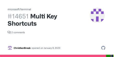 Multi Key Shortcuts · Issue 14651 · Microsoft Terminal · Github
