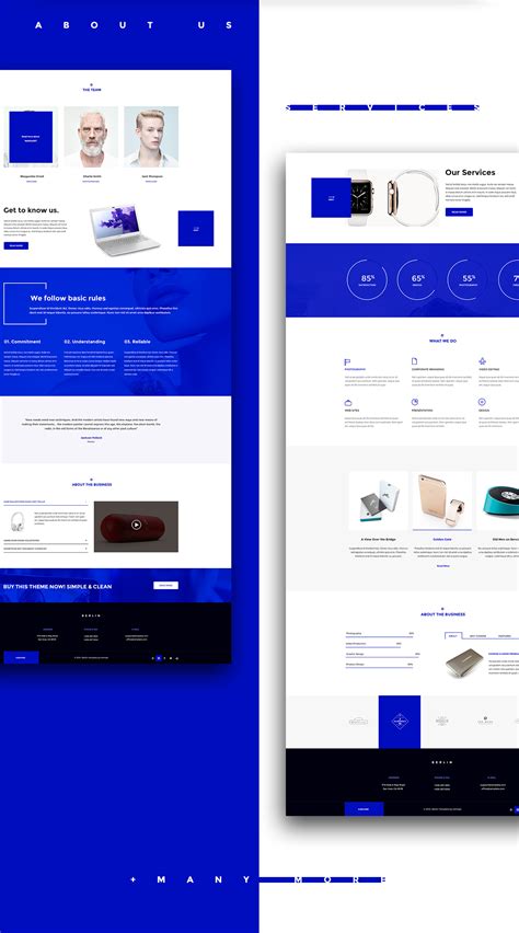 berlin tech company html5 and css3 template on behance