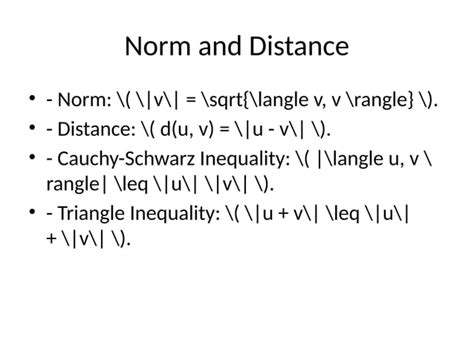 Inner Product Spaces Lecture Inner Product Spaces Lecture Pptx