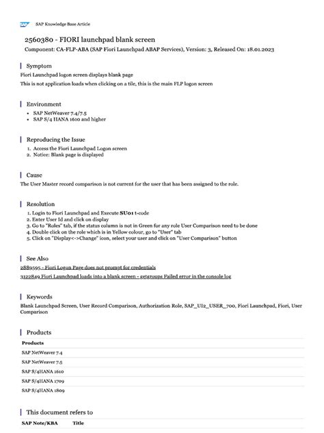 fiori launchpad blank screen pdf