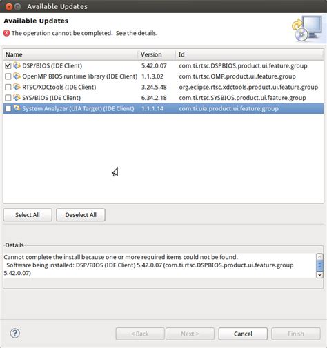 Ccs 530 Updates Do Not Work Confilcting Dependency And No