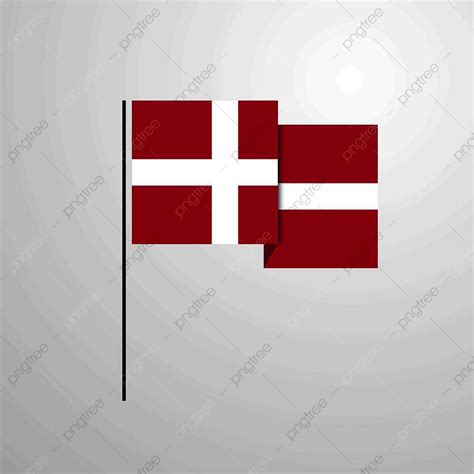 Denmark Flag Vector Png Images Denmark Waving Flag Design Vector Illustration Flag Europe