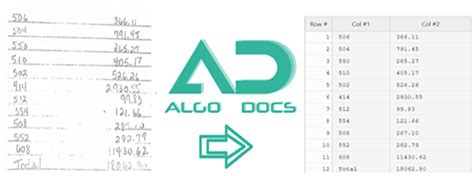 Automate Data And Table Extraction With Algodocs Ocr Algorithms Tech Info Business