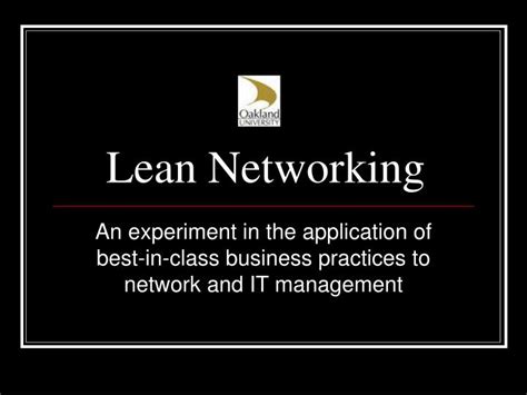 Ppt Lean Networking Powerpoint Presentation Free Download Id 227297