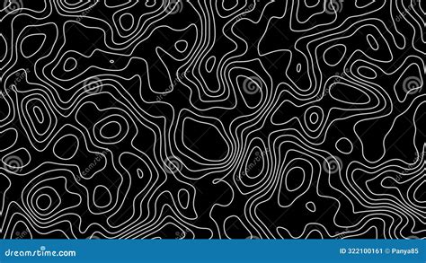 Background Of The Topographic Map Topographic Map Black Lines Contour