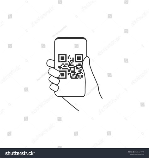Smartphone Qr Code Icon Vector Illustration Stock Vector Royalty Free 1535624141 Shutterstock