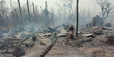 Dvb ယင်းမာပင်မြို့နယ် ထန်းဇင်ကျေးရွာကို စစ်ကောင်စီတပ်က ဒုတိယအကြိမ