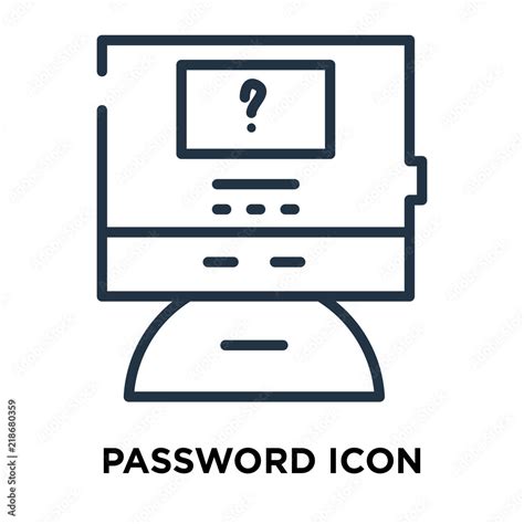 Password Icon Vector Isolated On White Background Password Sign Line