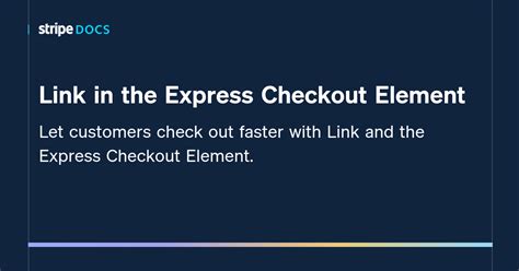link in the express checkout element stripe documentation