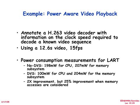 ppt eeng 449bg cpsc 439bg computer systems lecture 11 power issues and dvs powerpoint