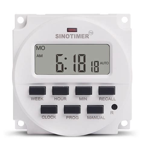 Sinotimer Tm618n 6v Interruptor De Temporizador Eletrônico Digital Programável Semanal De 7 Dias