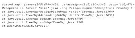 Java Collection Framework Sorted Maps