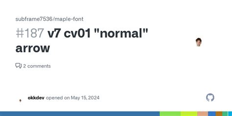 v7 cv01 normal arrow · issue 187 · subframe7536 maple font · github