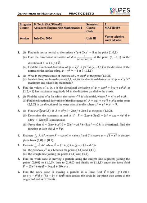 Semester 1 Solutions