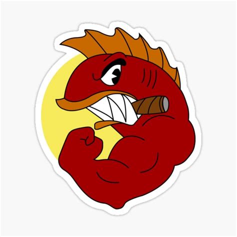 Flying Hellfish Sticker By Crossesdesign Redbubble