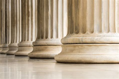 Architectural Detail Of Marble Ionic Order Columns Stock Image Image Of Architecture