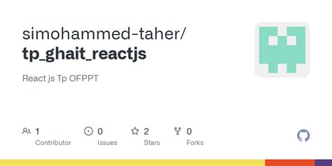 GitHub Simohammed Taher Tp Ghait Reactjs React Js Tp OFPPT