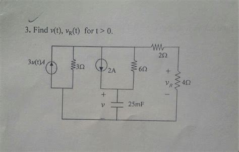 Solved Find V T V R T For T 0 Chegg Com