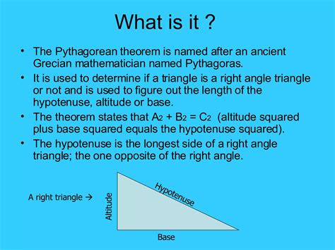 The Pythagorean Theorem Ppt