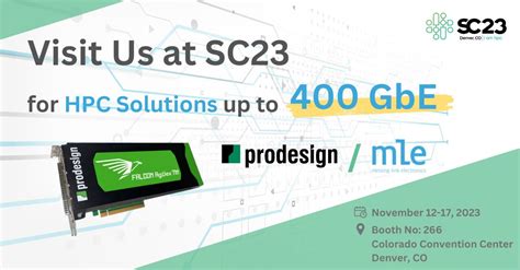 mle co exhibits with prodesign at super computing conference 2023