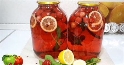 კომპოტი „მარწყვის მოჰიტო“ შესანახად გაზეთიდან ამოჭრილი რეცეპტით