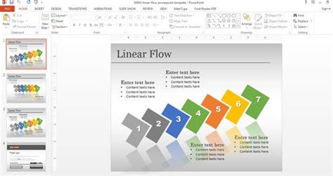 Free Linear Flow Template For PowerPoint Presentation Slides