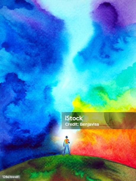 인간 명상 정신 건강 요가 차크라 영적 치유 추상에너지 명상 연결 우주 전원 수채화 그림 그림 디자인 그리기 예술 Mental Wellbeing에 대한 스톡 벡터 아트 및