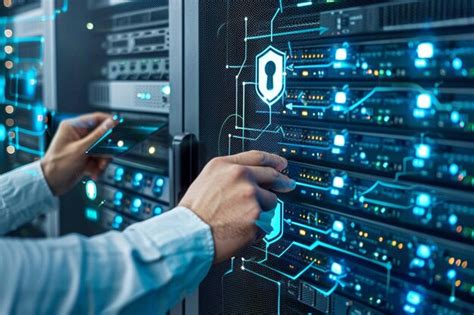 Investor Using Virtual Cyber Security Tools Online Data Security And