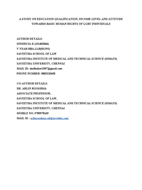 sindhuja k 131402066 research methodology pdf p value lgbt