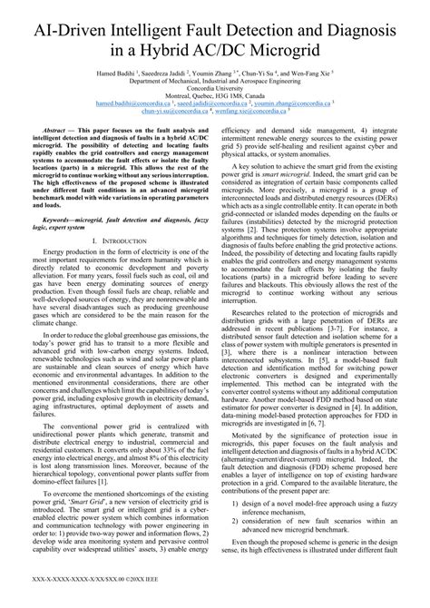 Pdf Ai Driven Intelligent Fault Detection And Diagnosis In A Hybrid