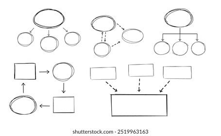 Mind Map Infographic Diagram Doodle Line Stock Vector Royalty Free Shutterstock