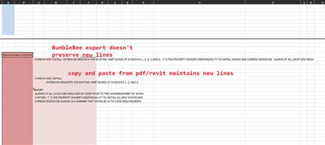 Bumblebee Write To Excel Preserve Line Breaks And Text Format Revit