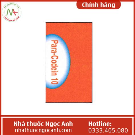 Thuốc Para Codein 10 Có Tốt Không Giá Bao Nhiêu Mua ở đâu