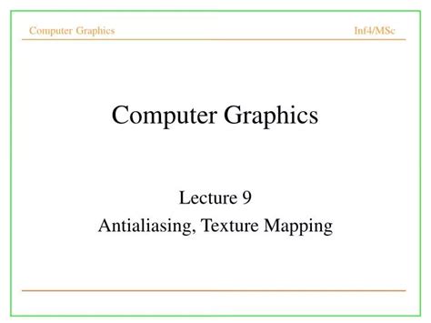 Ppt Computer Graphics Powerpoint Presentation Free Download Id868687