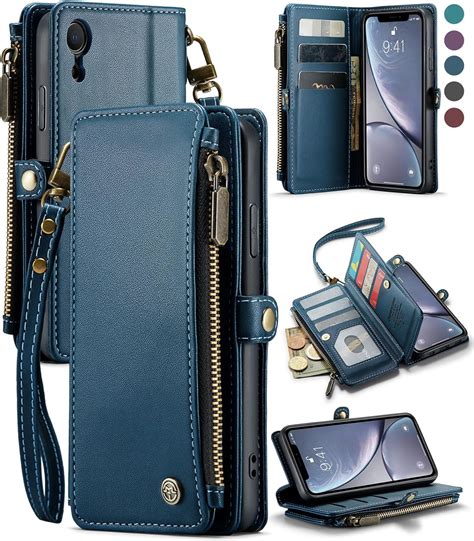 Amazon Com Defencase For Iphone Xr Case Rfid Blocking Iphone Xr Wallet Case For Women Men With